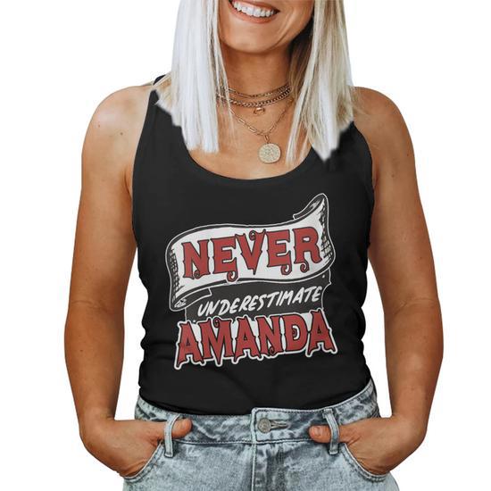 Top Cool Name Amanda Amanda Name Floral Personalized Mama Women