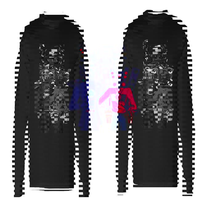 Skibidi Toillet Cameraman Tvman Speakerman Long Sleeve | Mazezy