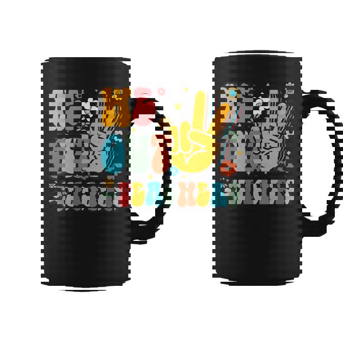 Happy Last Day Of School Groovy Students And Teachers Coffee Mug | Mazezy