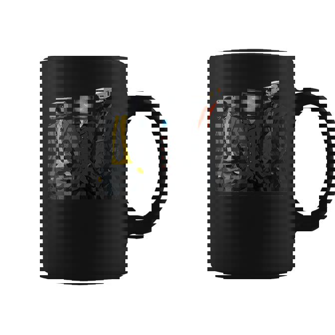 Skibidi Toilet Cameraman Speakerman Tv Man Coffee Mug - Monsterry