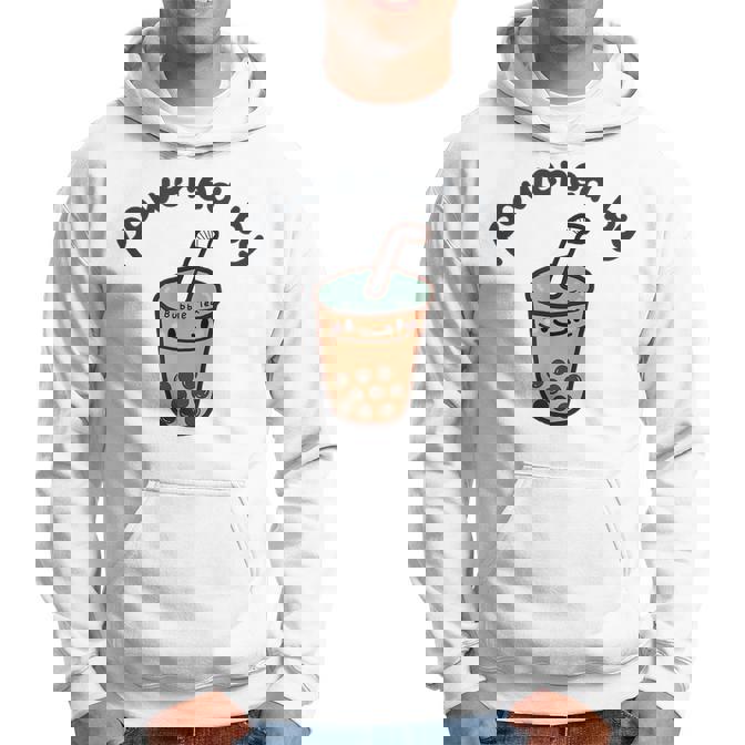 Powered By Kpop And Bubble Tea - Korean - Cute Boba Milk Tea Hoodie ...