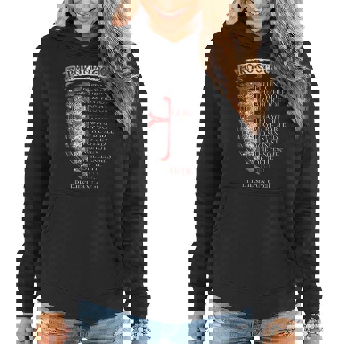 Put On The Full Armor Of God Bible Verse Religious Women Hoodie | Seseable