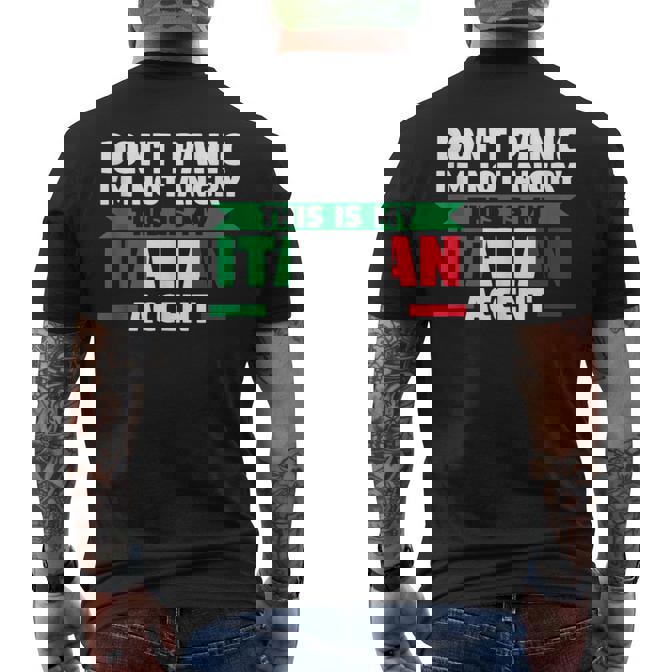 Italy Flag Vintage Italian Design Italia Mens Back Print T-shirt | Mazezy