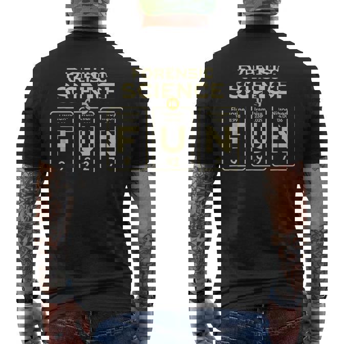 Forensic Science Investigator Forensic Scientist Men's T-shirt Back ...