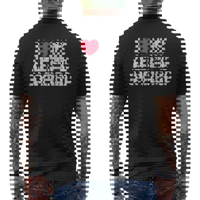 I Love My Boyfriend Bf I Heart My Boyfriend Bf Mens Back Print T-shirt ...