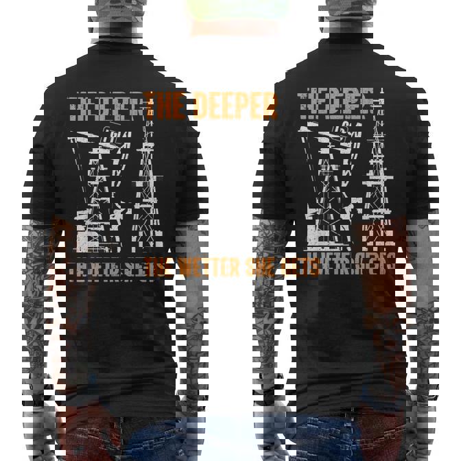 Mens Oilfield Dad Roughneck Oil Rig Father Oilfield Worker Men's Back ...