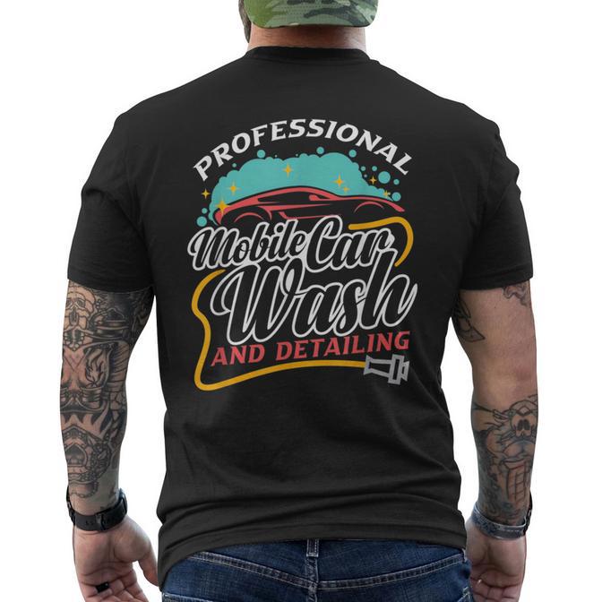 Car Wash And Detailing Mens Back Print T-shirt | Mazezy