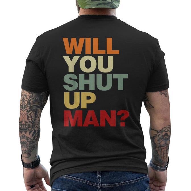 Shut Up Body Youre Fine Gym Motivational Men's Back Print T-shirt | Mazezy