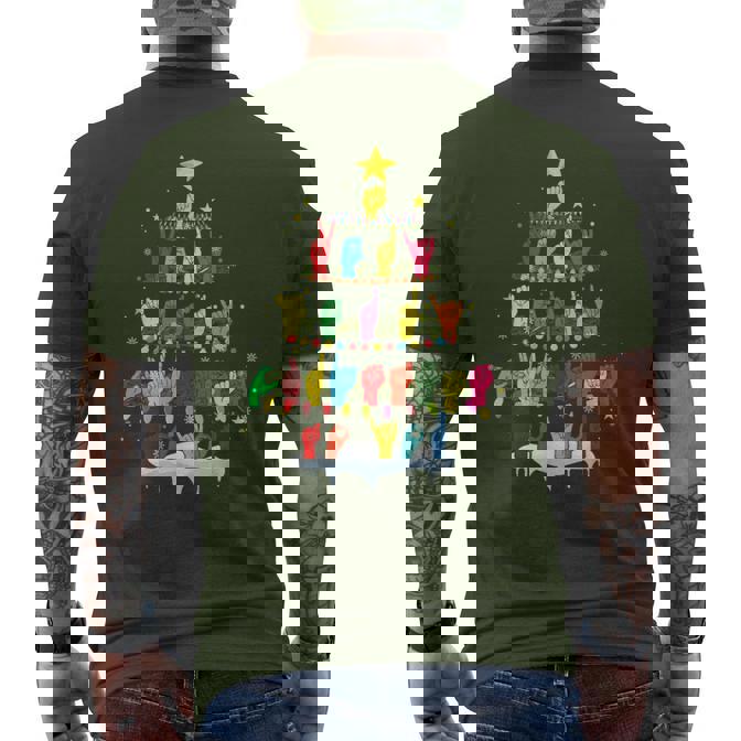 Rude Zero Fucks Given Sign Language Asl Vintage Deaf Men's T-shirt Back ...