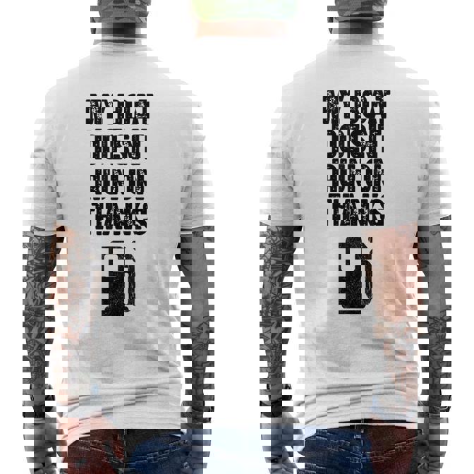 Mens Motor Boat Captain Pontoon Boating Motor Boatin Lake Men's Back ...