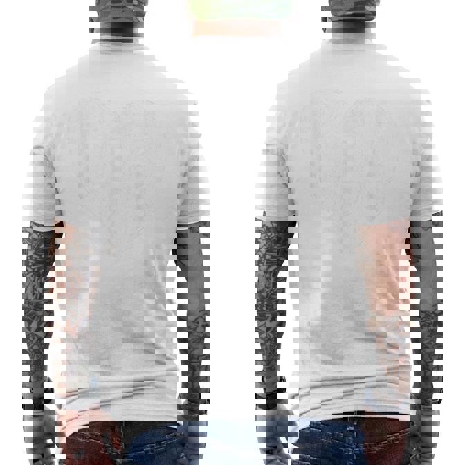 Kansas City Yellow Heart Arrow Red Kc Men's T-shirt Back Print | Mazezy