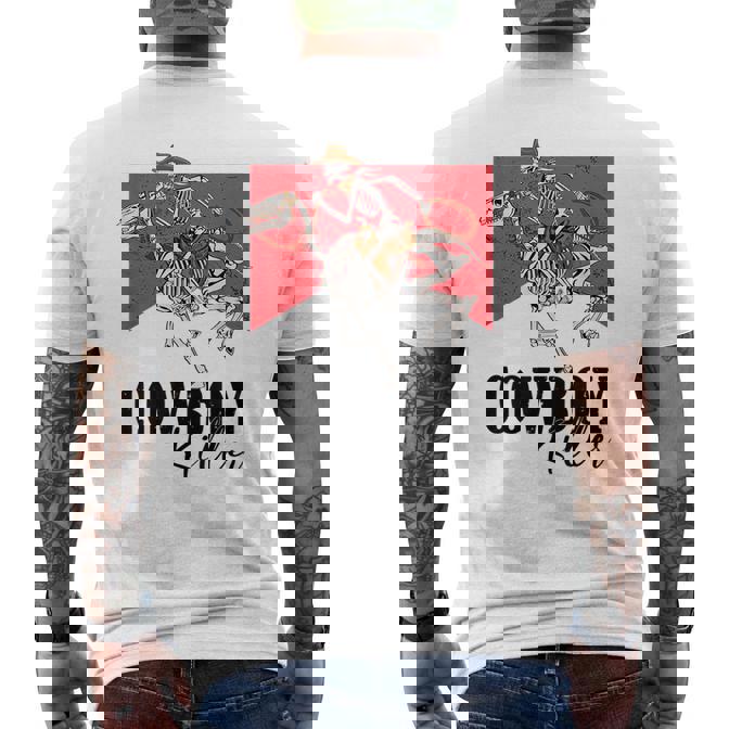 Cowboy Killers Vintage Skeleton Western Cowboy Cowgirl Mens Back Print ...