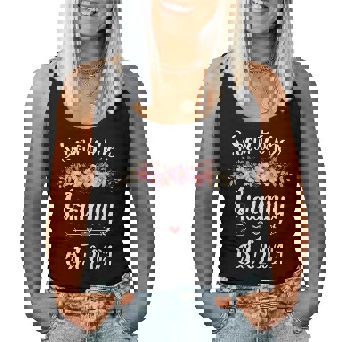 Happy With Flowers For Mom And Great Grandma Women Tank Top | Mazezy