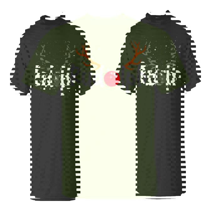 Rudolph The Red Nosed Reindeer Costume Christmas Xmas T-Shirt - Seseable