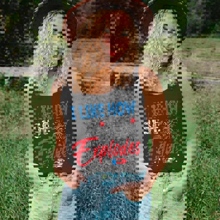 I Like How She Explodes I Like How He Bangs 4Th Of July Unisex Tank Top ...
