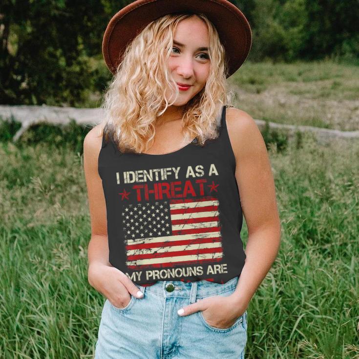 I Identify As A Threat My Pronouns Are Try Me Meme Meme Tank Top | Mazezy