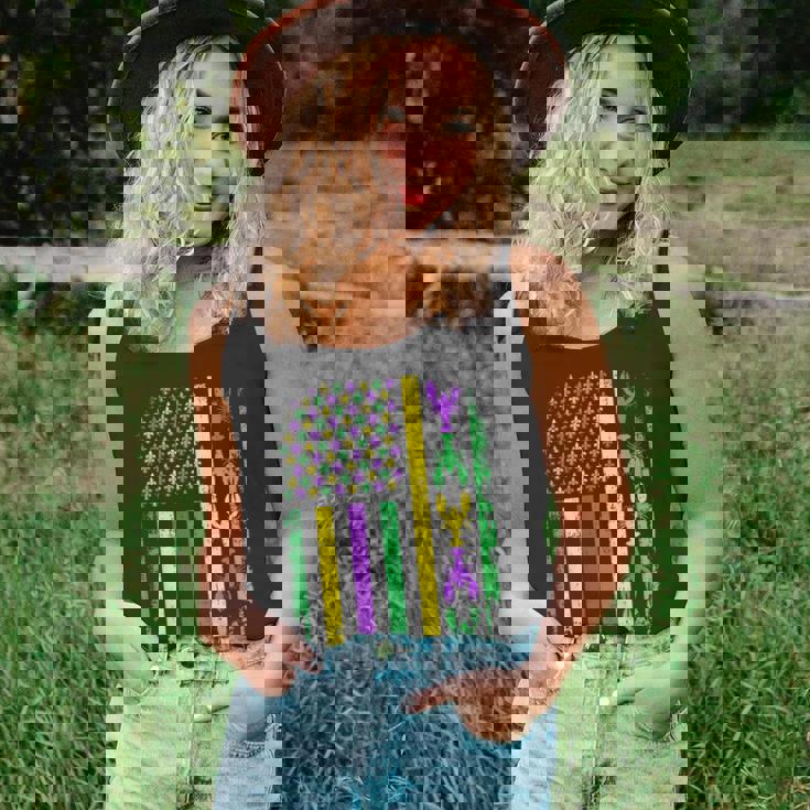 Mardi Gras Us American Flag With Crawfish New Orleans Tank Top - Monsterry