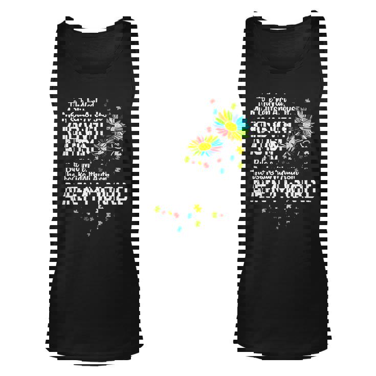 With Autism Are My World Bcba Rbt Aba Therapist Tank Top - Monsterry