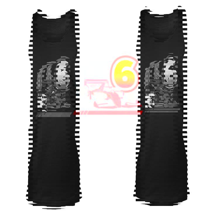 Formula Race Car 6 Year Old 6Th Birthday Racing Boy Racing Tank Top ...