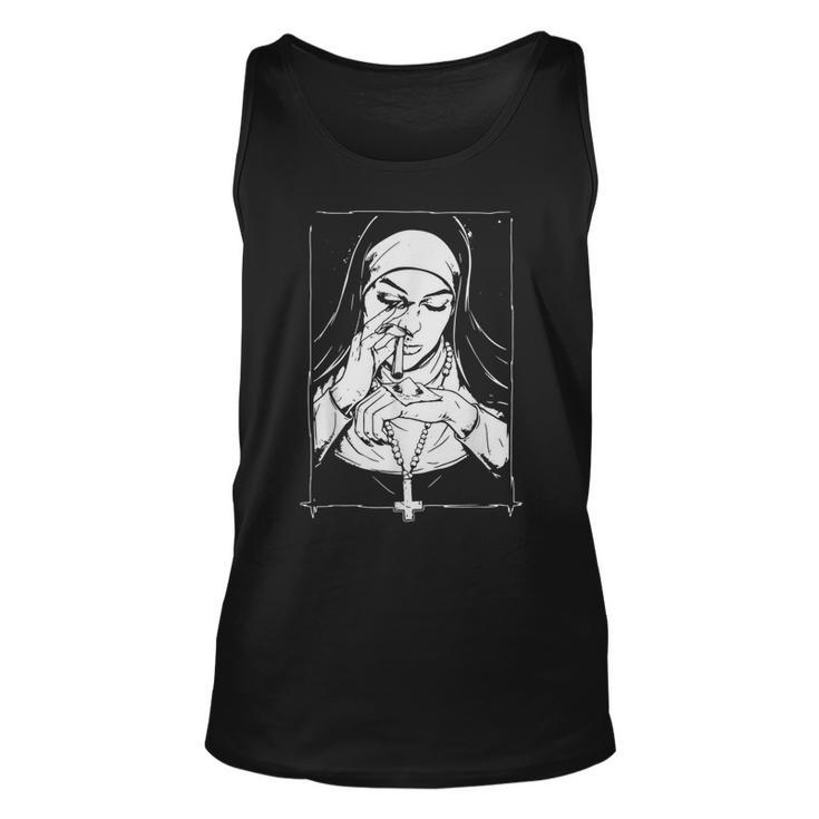 Funny Unholy Drug Nun Costume Essential Costume Sweatshirt - Seseable