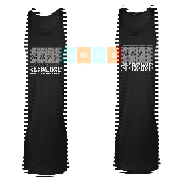 Genius Element Periodic Table Self Proclaimed Sarcasm Tank Top | Mazezy
