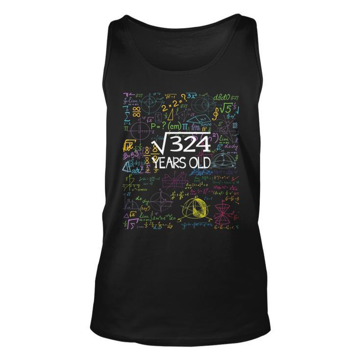 Math Student 18Th Birthday 18 Years Old Square Root Of 324 Math Tank ...