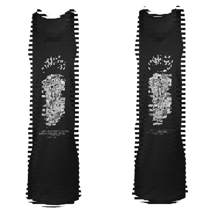 Panhead Vtwin Engine Cutaway Motorcycle 1948 Dark Colors Men's Back ...