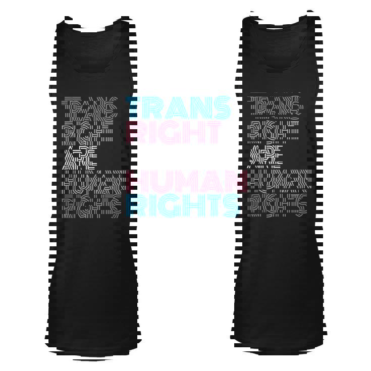 Trans Rights Are Human Rights Transgender Lgbtq Pride Retro Tank Top ...