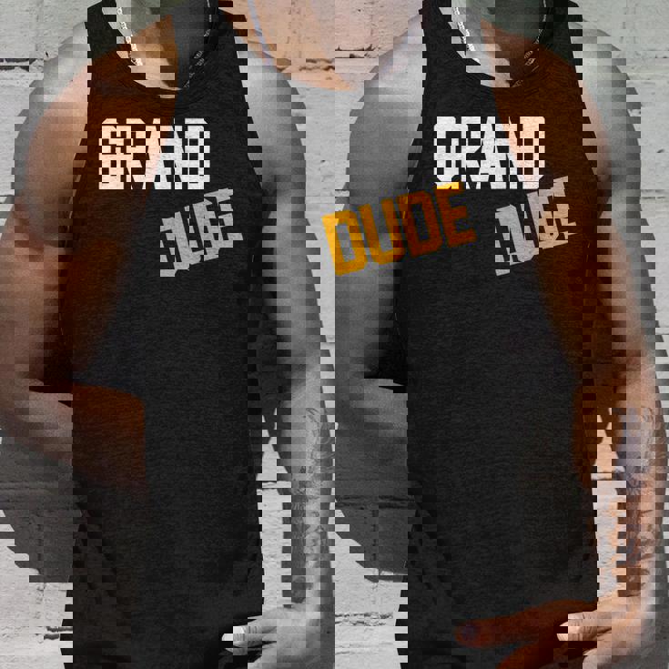 Grand Dude Best Coolest Grandpa Cute Granddad Tank Top | Mazezy