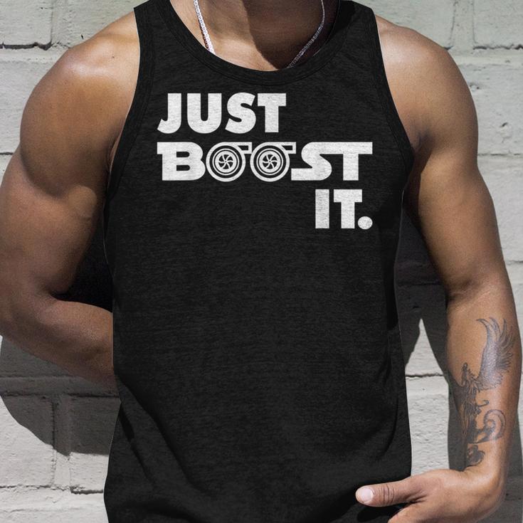 Just Boost It Turbo And Turbocharged Engine And Race Car IT Tank Top ...