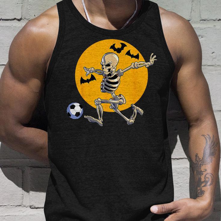 Soccer Skeleton Halloween Boys Soccer Player Halloween Tank Top | Mazezy