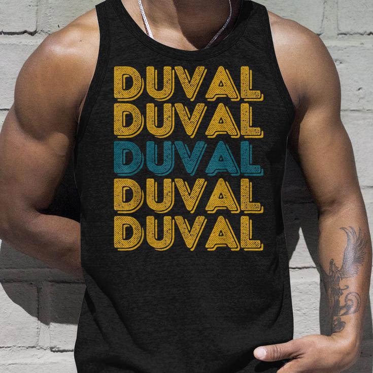 Vintage Duval County Florida Retro Duval Teal And Gold Tank Top | Mazezy