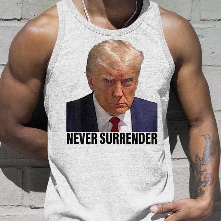Trump 2024 Never Surrender Pro Trump Shot Tank Top | Mazezy