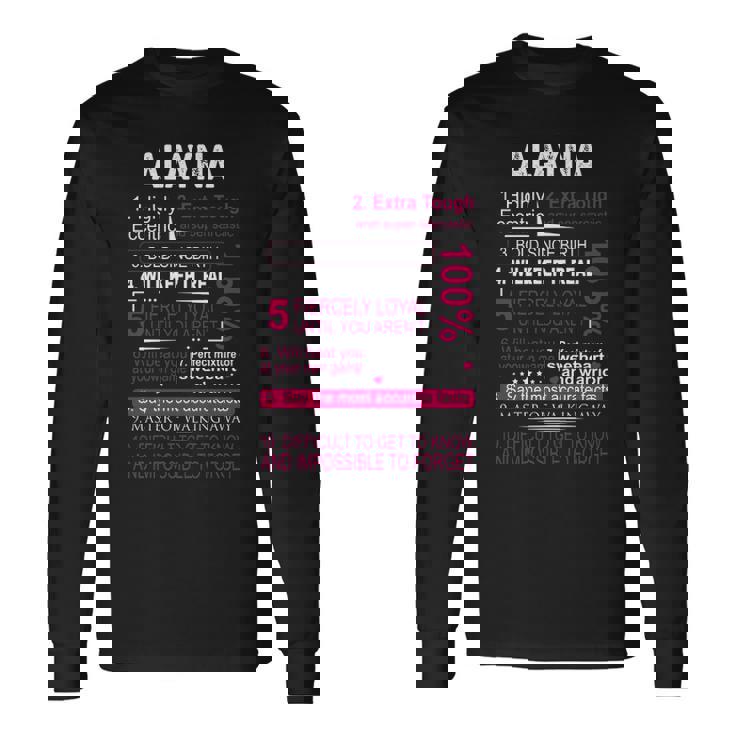 Alayna Name Alayna Name V2 Long Sleeve T-Shirt | Seseable