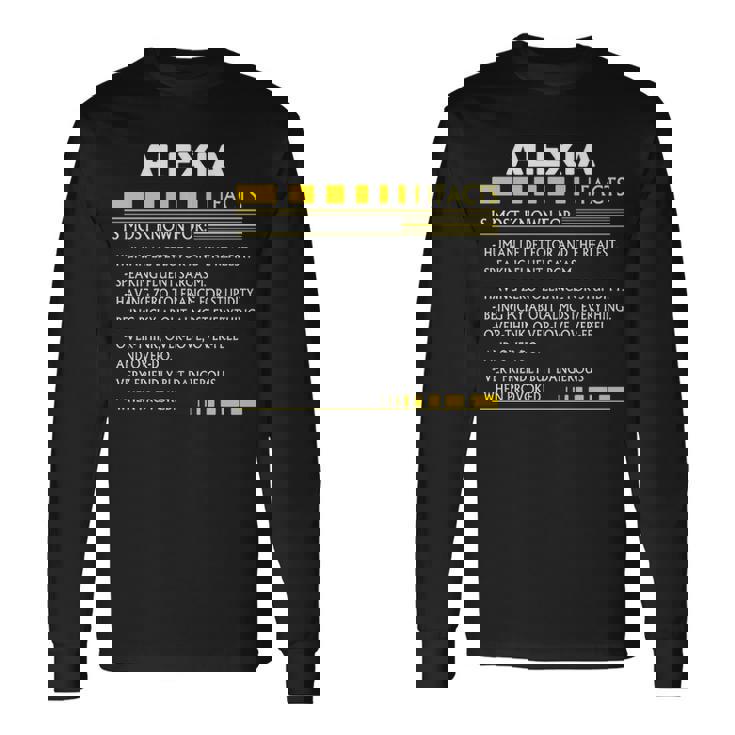 Alexia Name Alexia Facts V2 Long Sleeve T-Shirt - Seseable