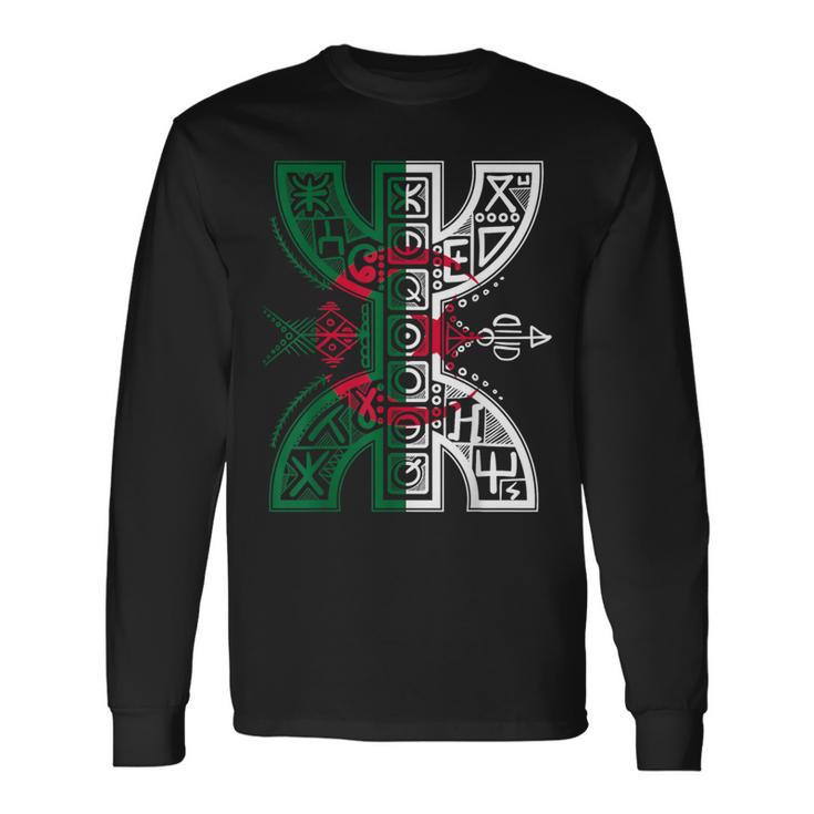 Algerian Flag With Yaz Amazigh Roots Proud Algerian Berber Long Sleeve ...