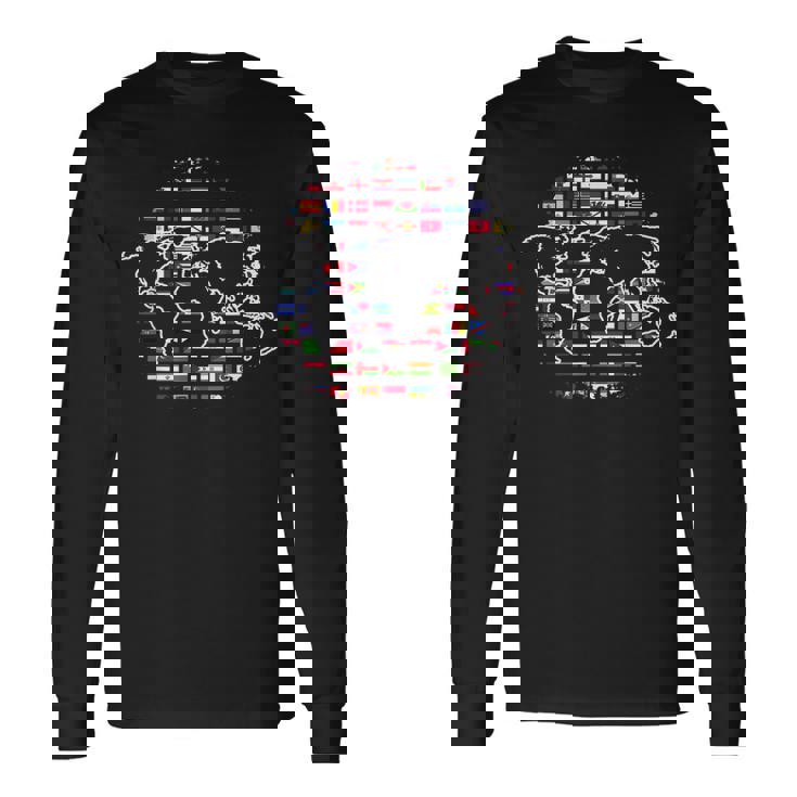 Country Flags World Map Traveling International World Flags Unisex Long ...