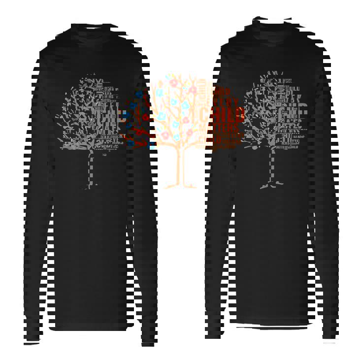 Every Child In Matters Tree Orange Day Long Sleeve - Monsterry