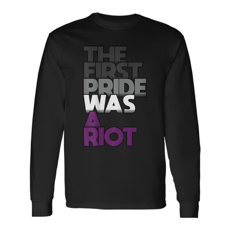 The First Pride Was A Riot Asexual Flag Lgbt Awareness Print Hoodie ...