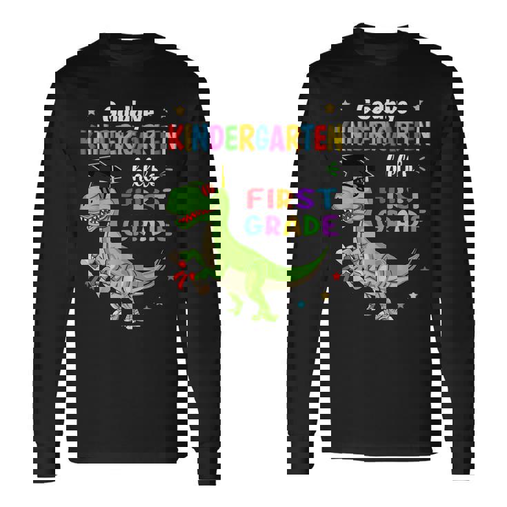 Goodbye Kindergarten Graduation Hello 1St Grade Trex 2023 Hoodie | Mazezy