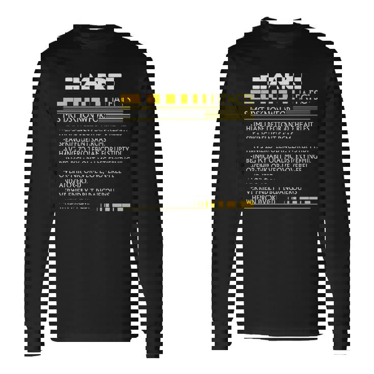 Hart Name Hart Facts V3 Long Sleeve T-Shirt - Seseable