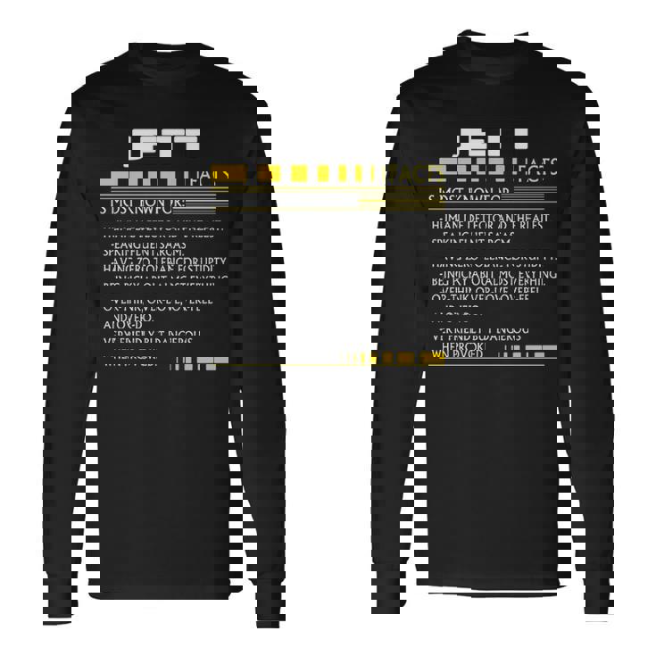 Jett Name Jett Facts V2 Long Sleeve T-Shirt | Seseable