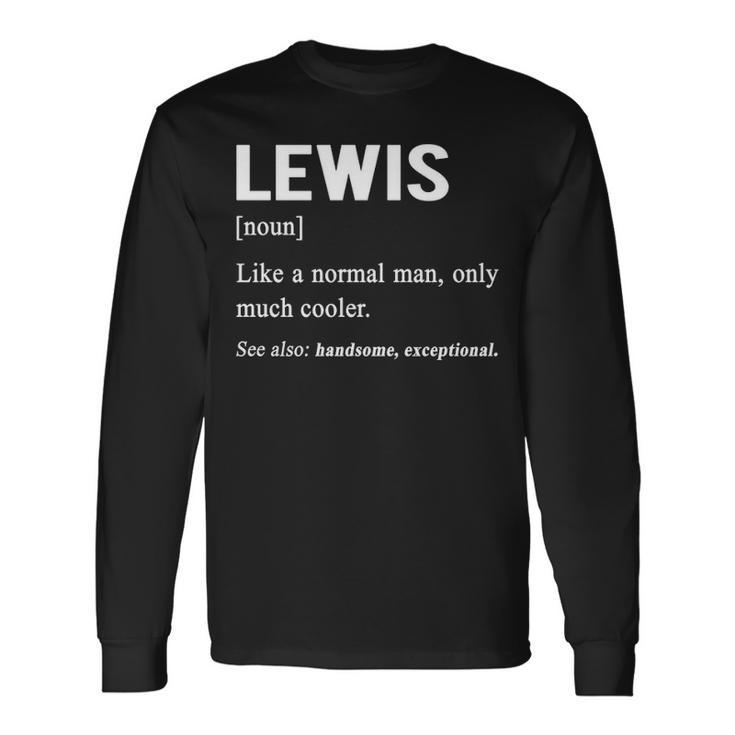 Lewis Name Lewis Definition Long Sleeve T-Shirt | Seseable