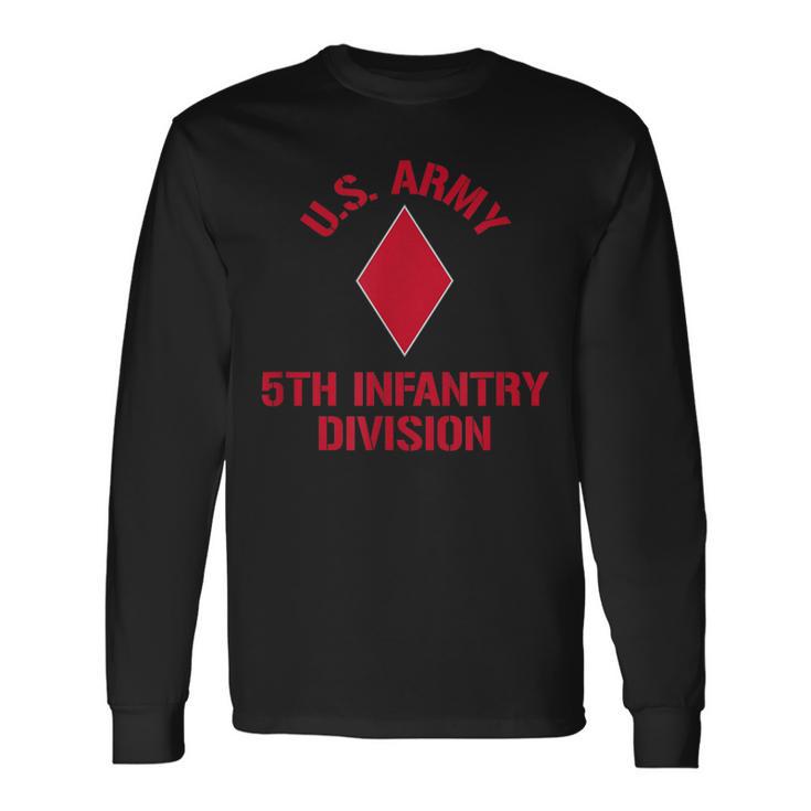 Us Army 5Th Infantry Division Long Sleeve T-Shirt | Mazezy