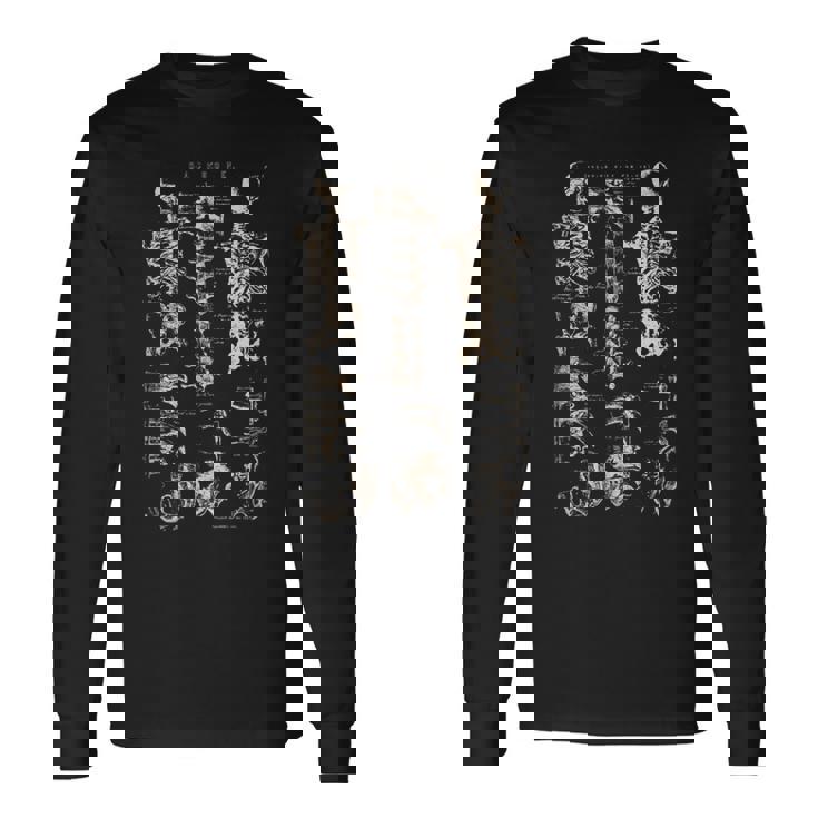 Vintage Backbone Illustration Human Anatomy Medical Science Long Sleeve ...