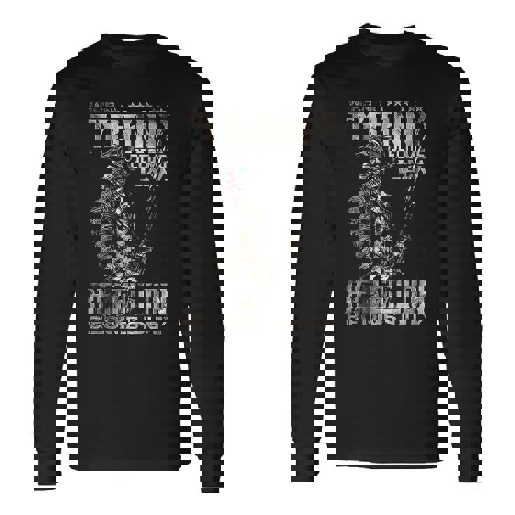 Vintage When Tyranny Becomes Law Rebellion Becomes Duty Mens Back Print ...