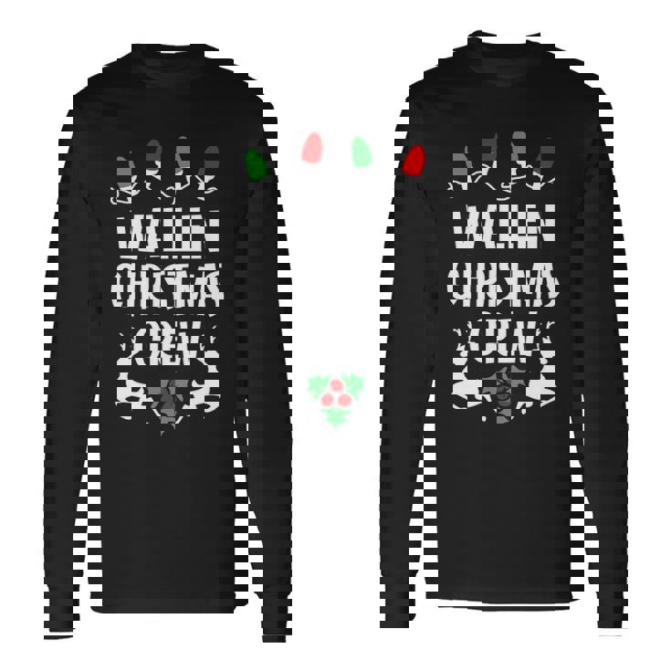 Wallen Name Christmas Crew Wallen Long Sleeve T-Shirt - Seseable