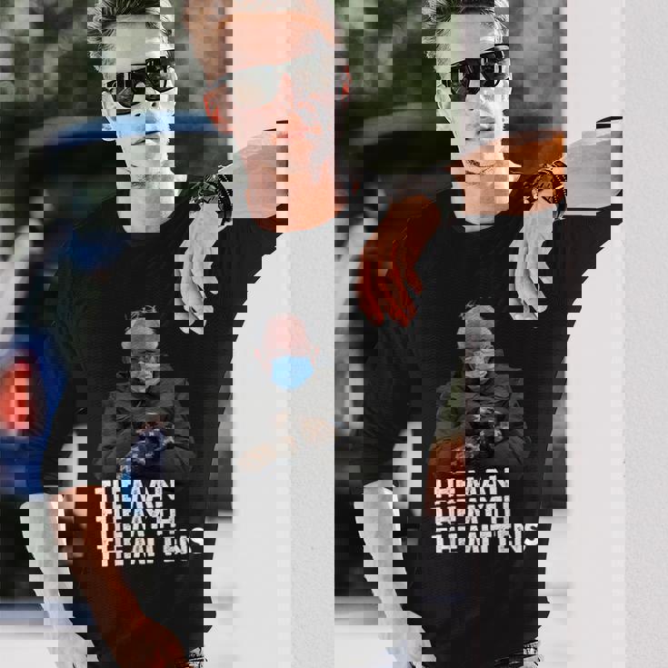 Bernie Sanders Mittens Meme Inauguration Man Myth Mittens Meme Long ...