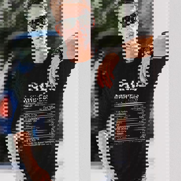 Rudy Name Rudy Nutrition Facts V2 Long Sleeve T-Shirt - Seseable