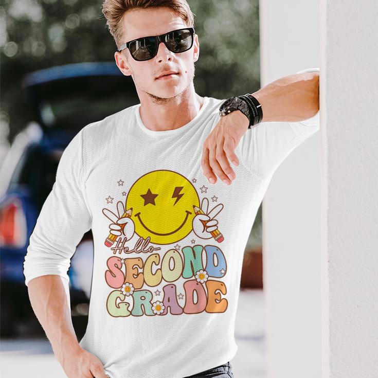 Hello Second Grade Smile Face 2Nd Grade Back To School Long Sleeve T ...